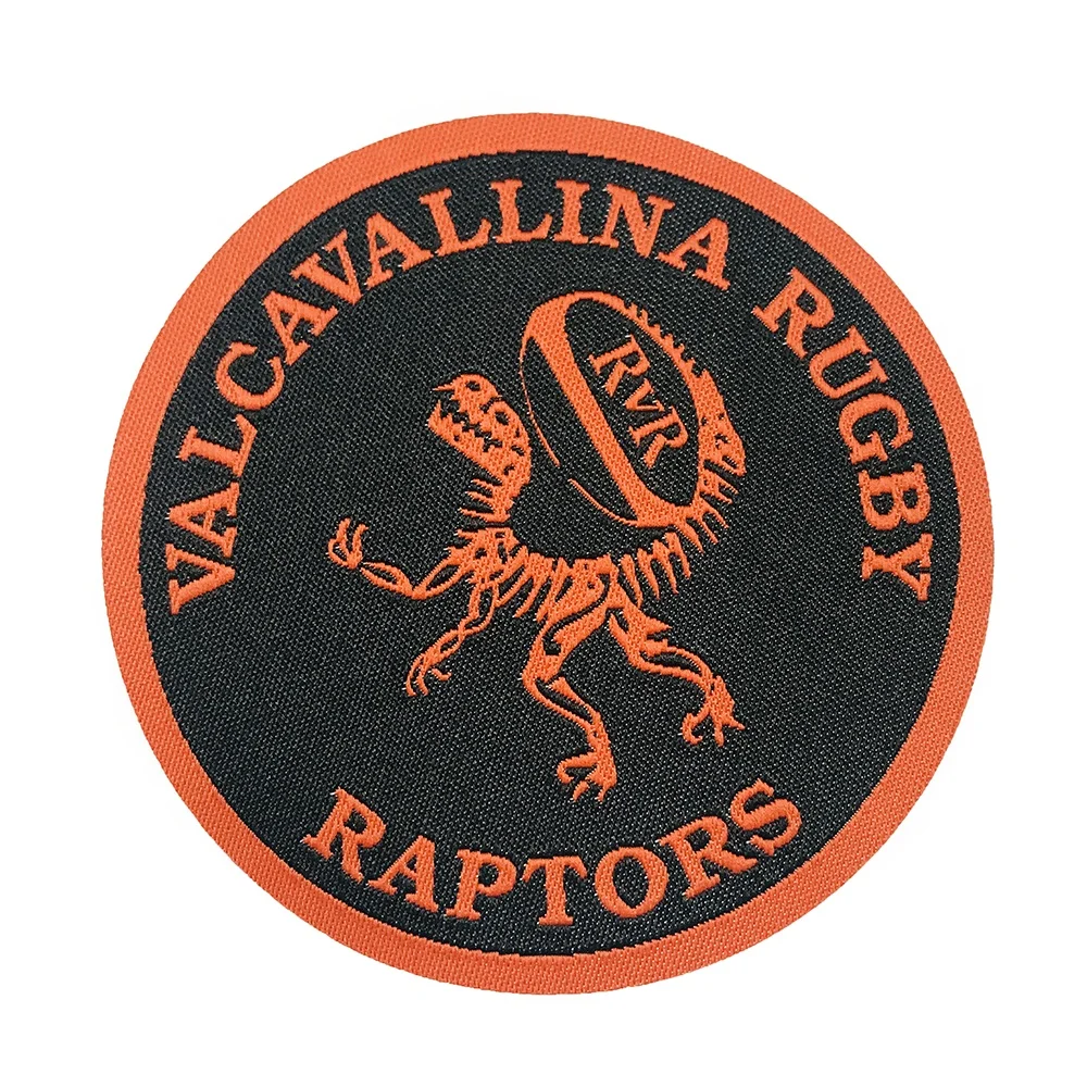 Customized Embroidery Woven Merrow Border Laser Cut Patches Custom Size ...