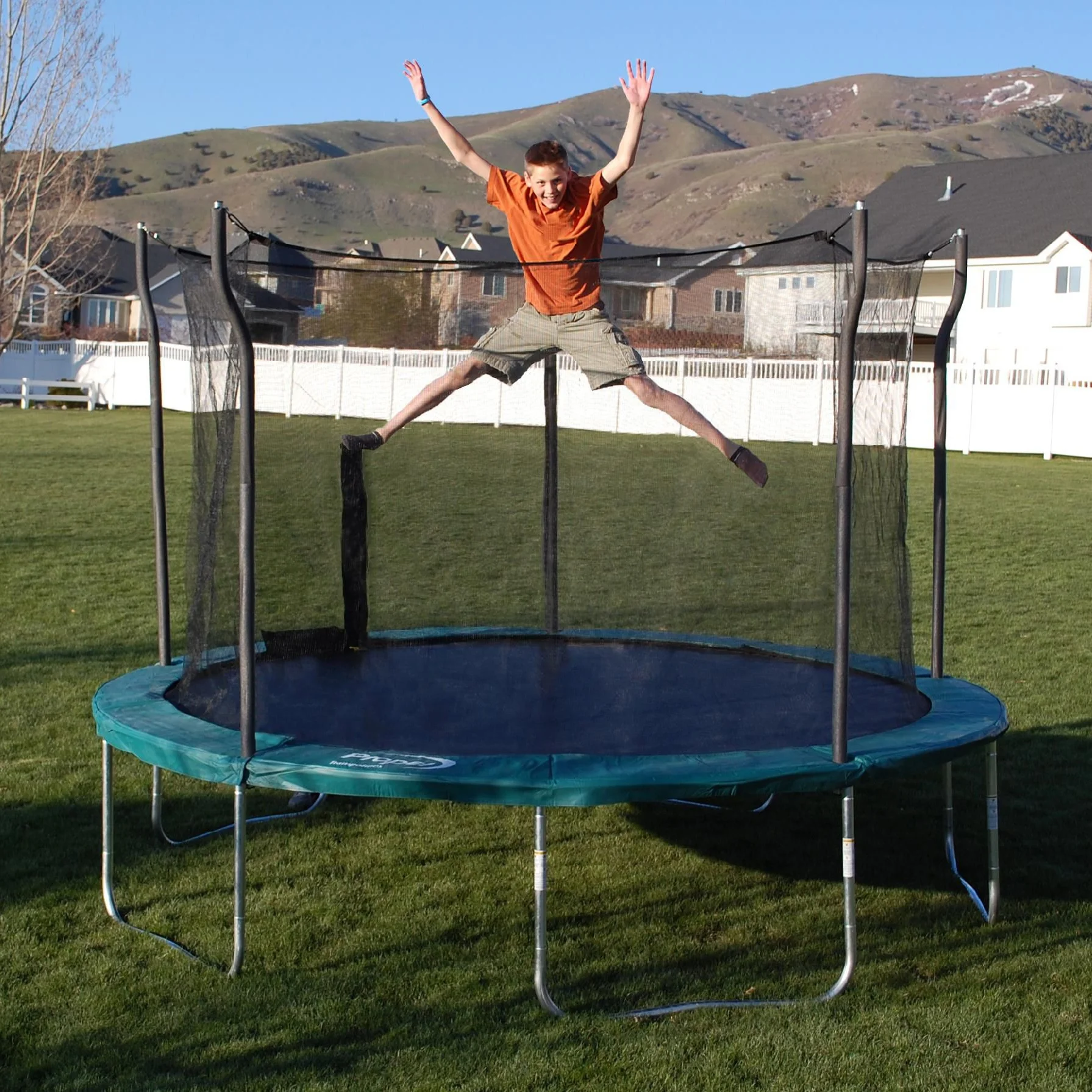 14ft Big Trampoline Steel Bungee Trampoline Sport Game For Kids And ...