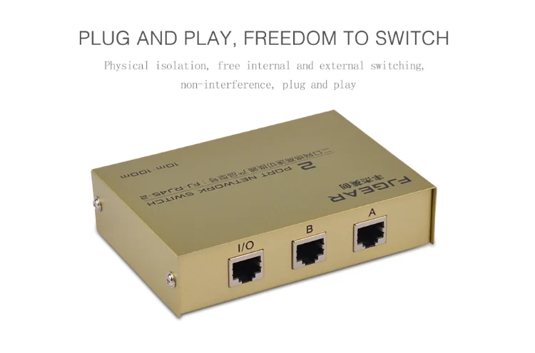 High Quality Rj45-2 Port Ethernet Switcher 2 Input 1 Output Internal ...