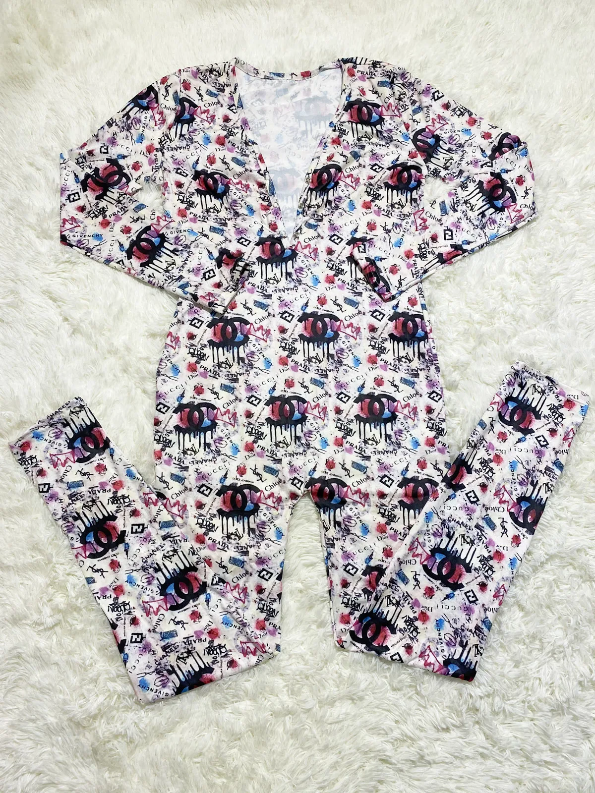 Wholesale Quality Long Sleeve Sleepwear Onesie S Trendy Printed Tik Tok ...