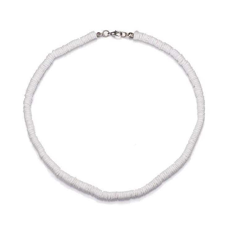 Genuine White Puka Shell Necklace For Men & Women - Bohemian Style ...