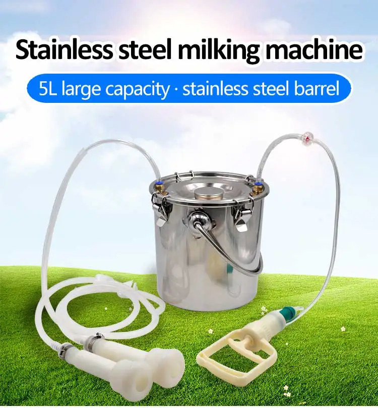 Manual Cow Milk Taking Machine Portable Hand Operated Stainless Steel ...