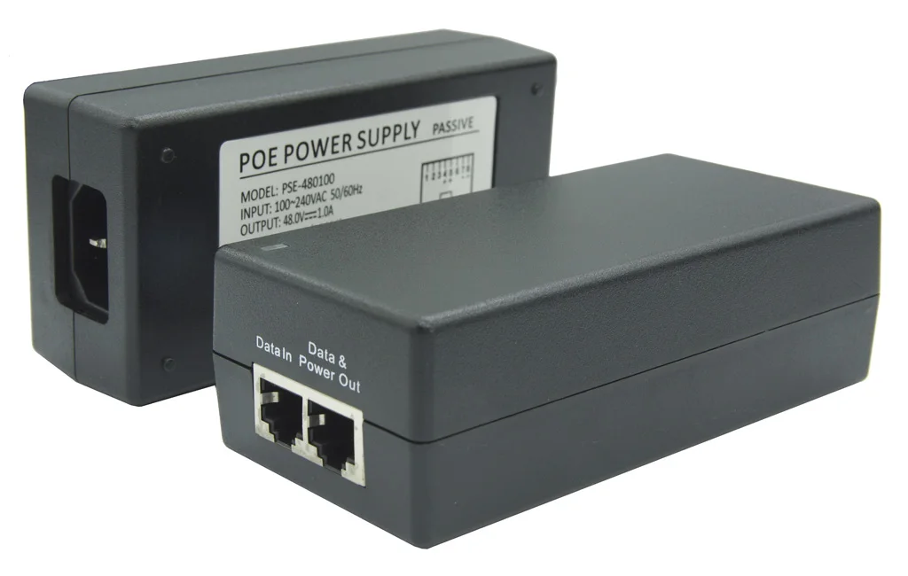 2-rj45 Dc 24v 1a 24w台式机以太网供电poe适配器 - Buy Poe以太网供电注入器48v 500ma，poe注入器24v ...