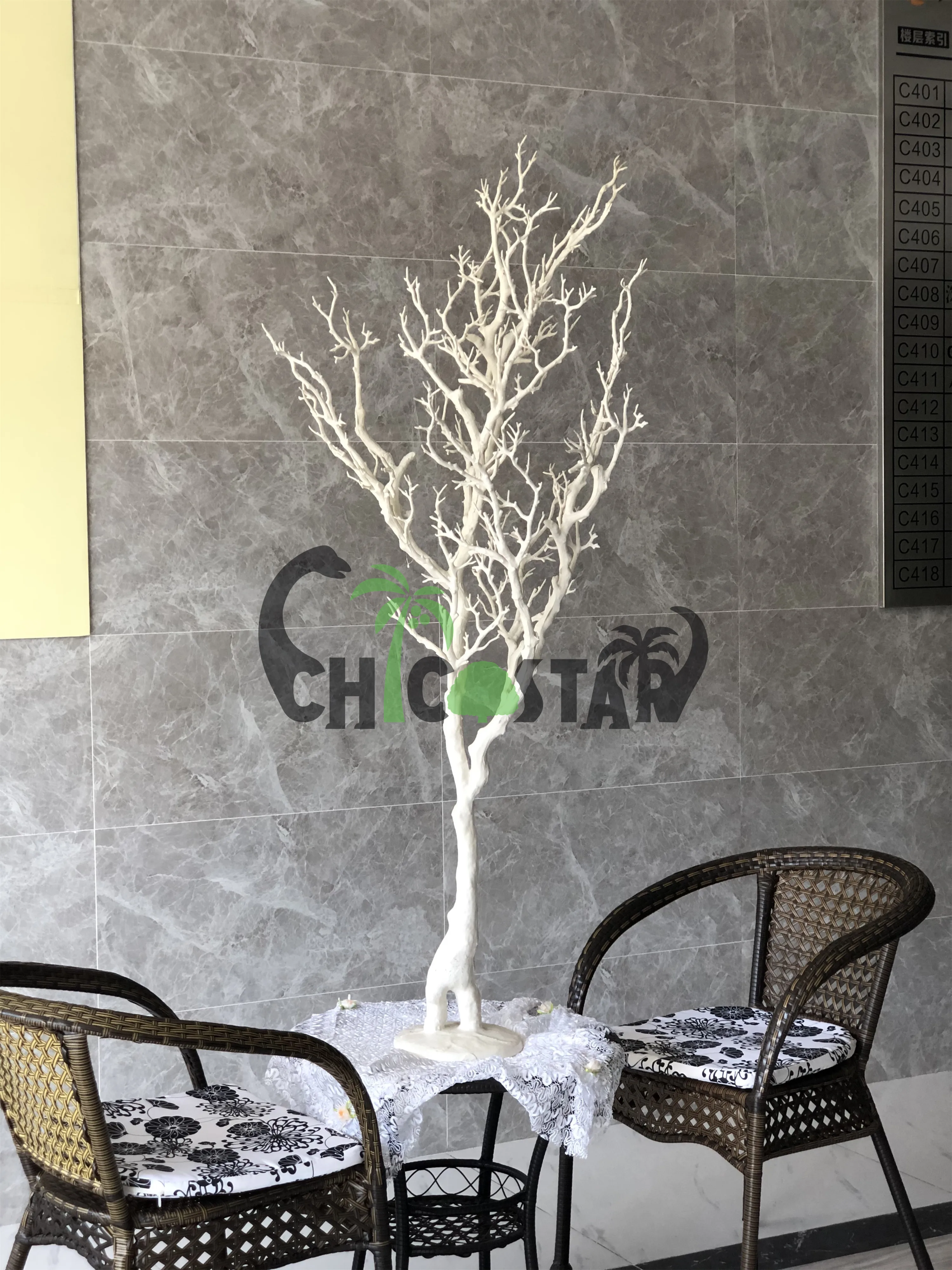 Natural-Look Artificial Dry Tree Trunk Centerpiece for Indoor ...