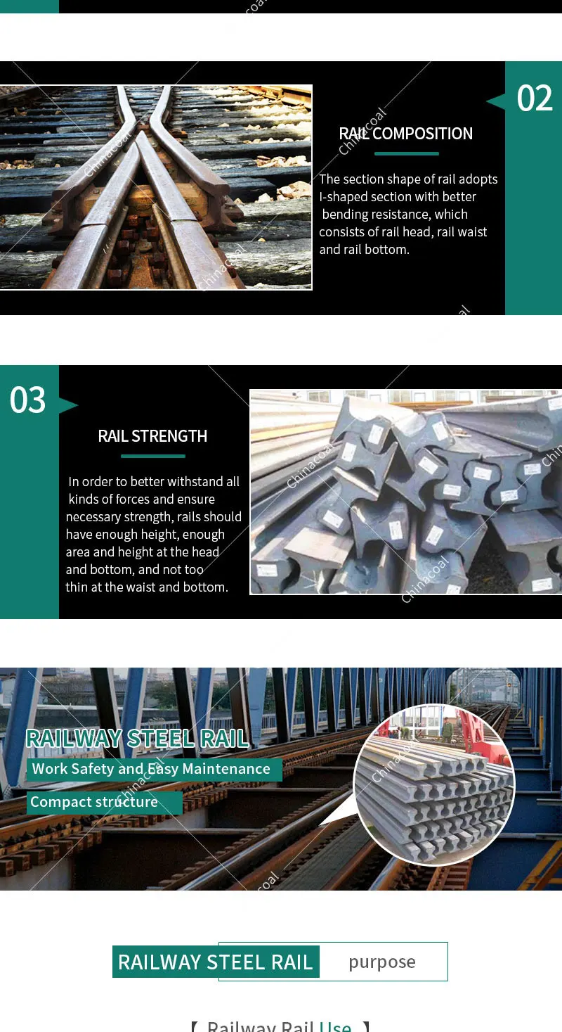 Railroad Steel Rail Track Gb Qb Standard Light Steel Rails 55q Q235b - Buy Railroad Steel Rail ...