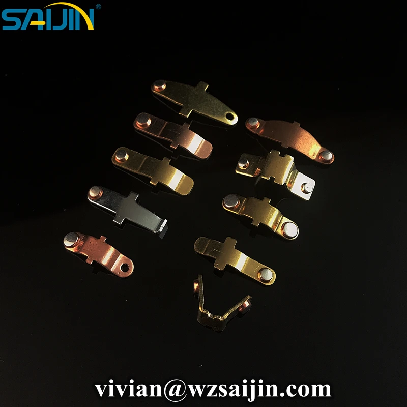 Electrical Bimetal Silver Contact Assembled On Moving Contact Spring ...