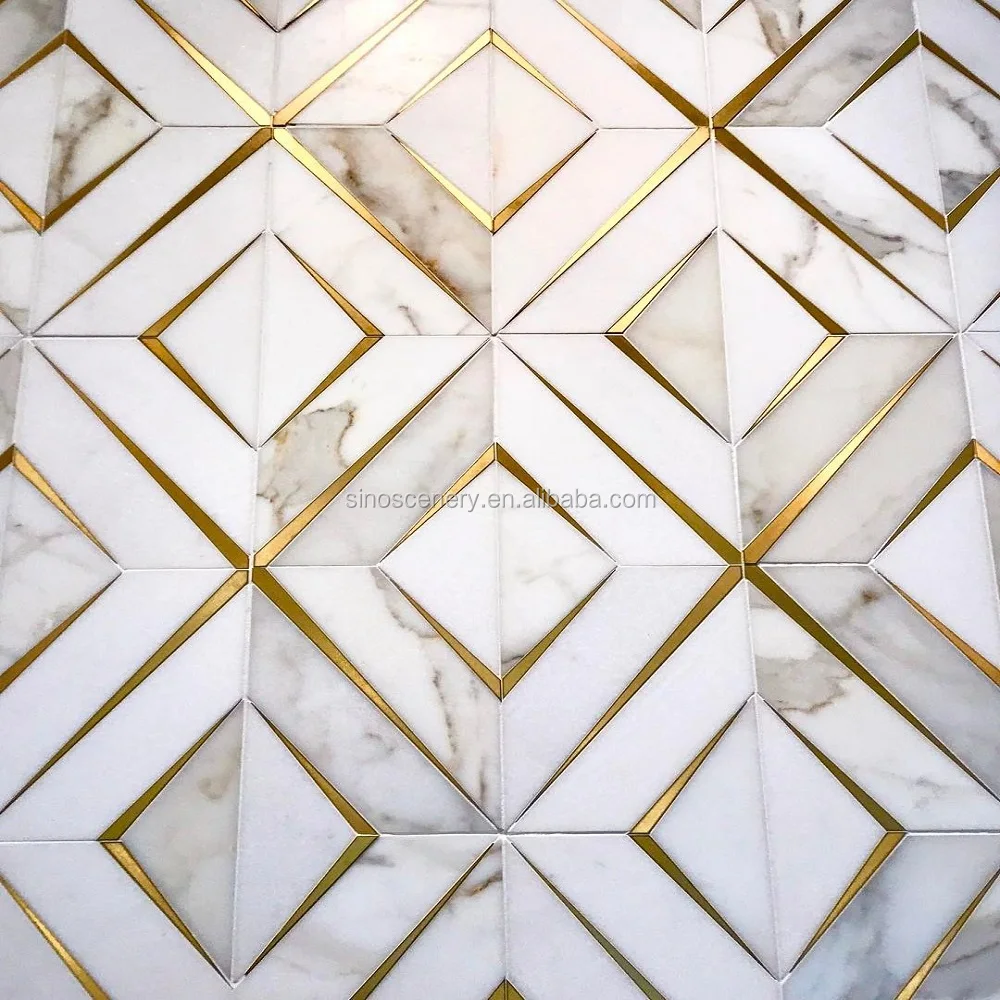 Inlaid Marble Mosaic Brass Floor Tile With High Quality - Buy Inlaid ...