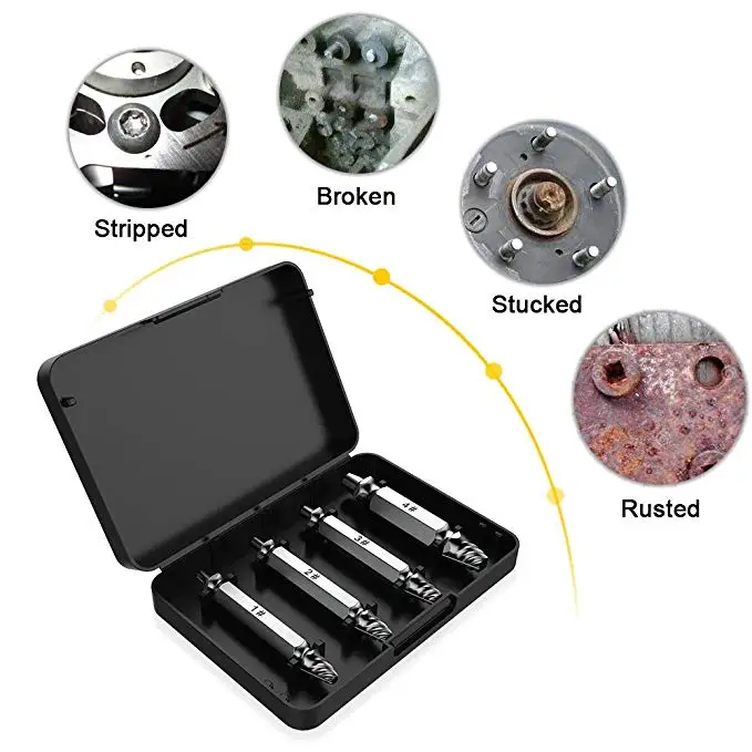 6pc Coarse Wire Broken Wire Extractor Fine Thread Tap Broken Screw ...