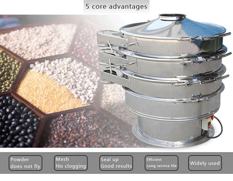 Stainless Steel Palm Oil Process Sieving Machinery Rotary Vibrating ...
