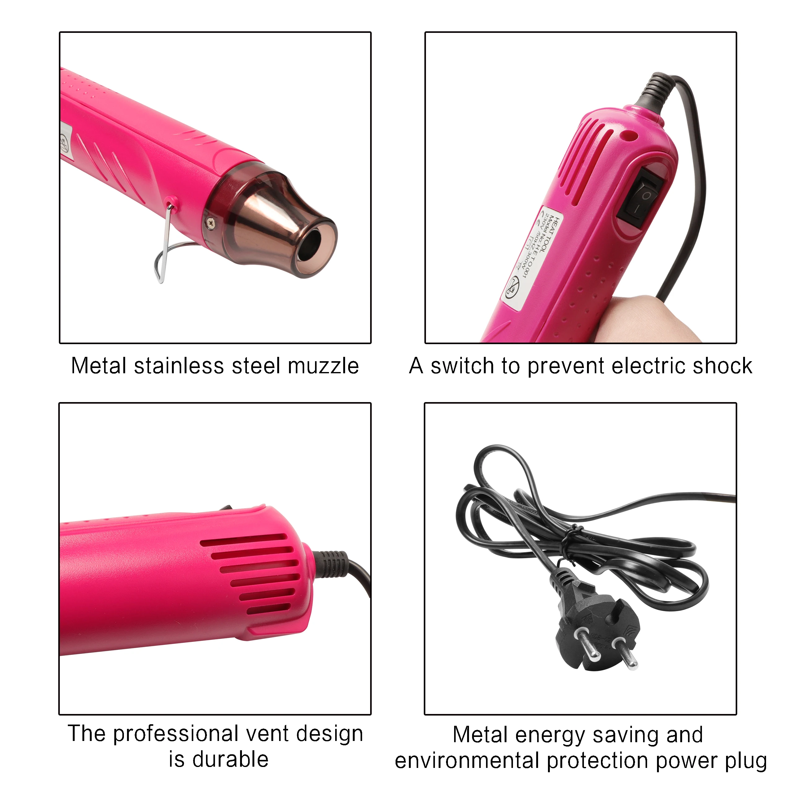 21332 110v 220v Mini Handheld Hot Air Gun Heat Gun 300w Portable Heat ...