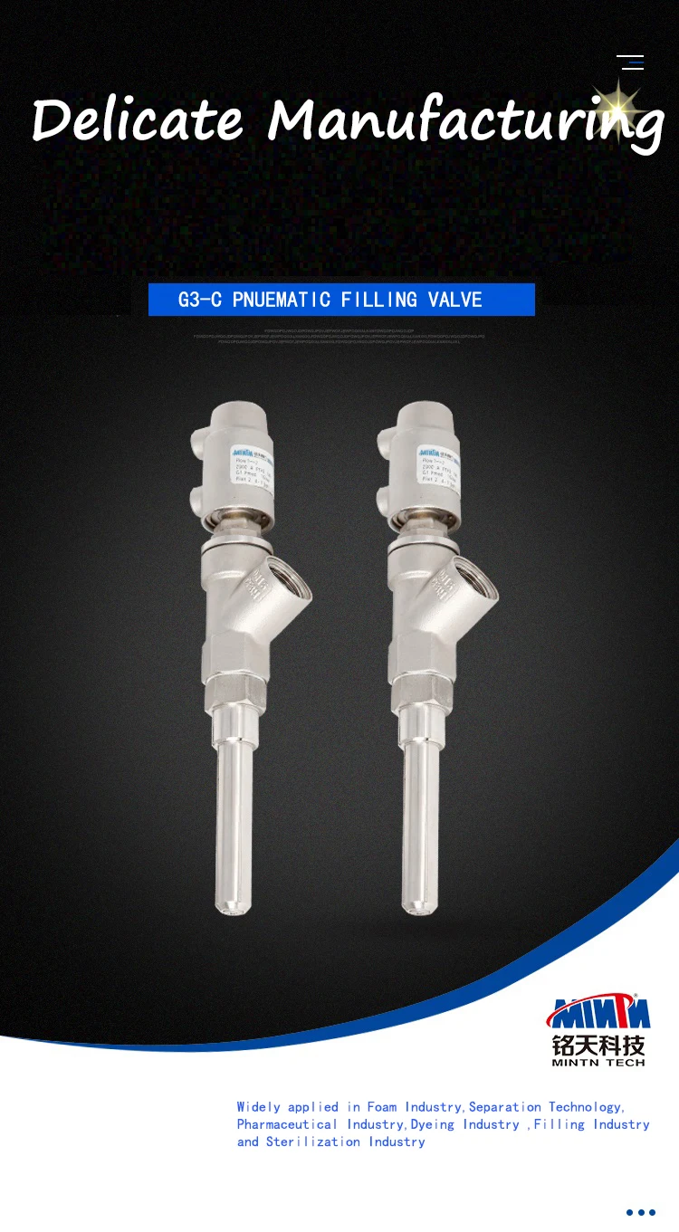 Stainless Steel Pneumatic Filling Valve For Beverage Filling Machine ...