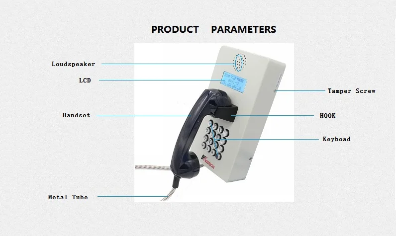 Rugged Emergency Inmate Telephone Anti-vandal Jail Telephones Prison ...