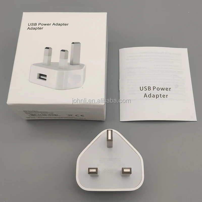 3pin Uk Charger For Apple Iphone Xs Max 5w Usb Power Adapter Uk Wall ...