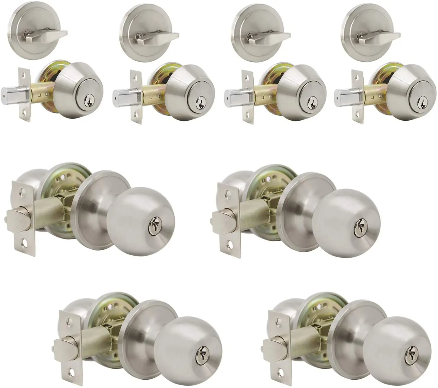 Combination Lock Double Security Knob Entry Door Lock Deadbolt Set With ...