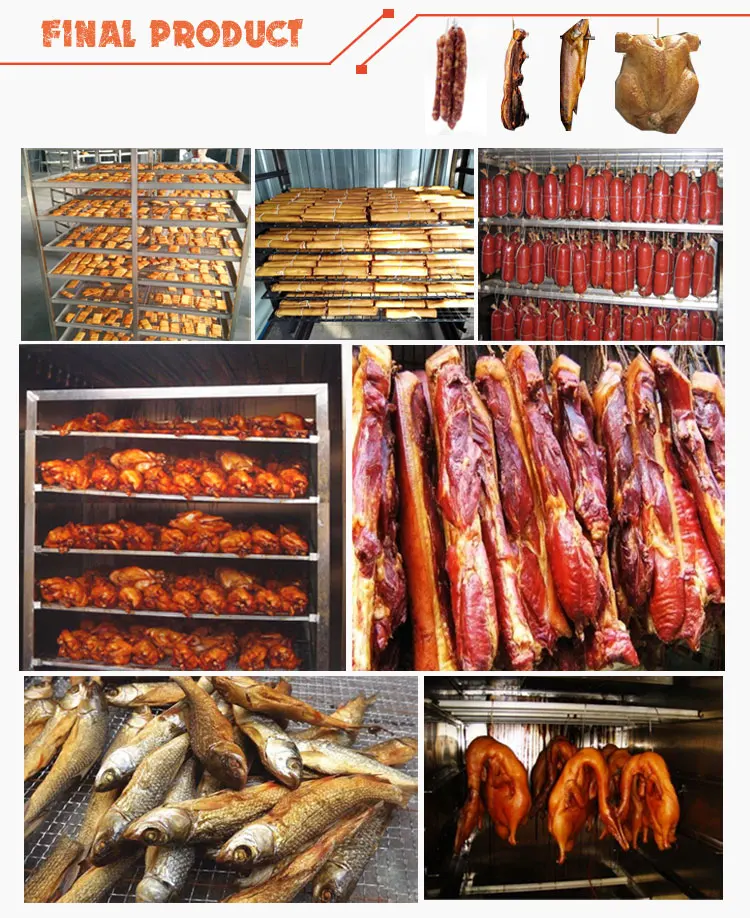 Stainless Steel Fish Smoking Kiln | Semi-Automatic Smoker Machine for ...