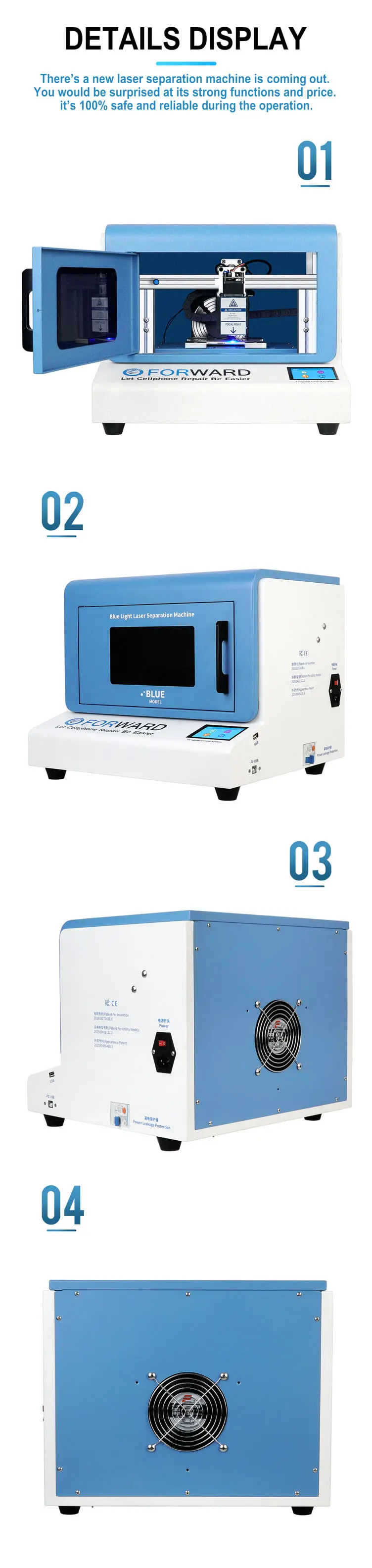 FORWARD Blue Light Laser Separator Machine - LCD Repair