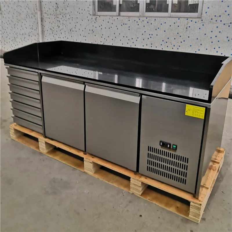 Stainless Steel Pizza Prep Fridge - Efficient & Durable