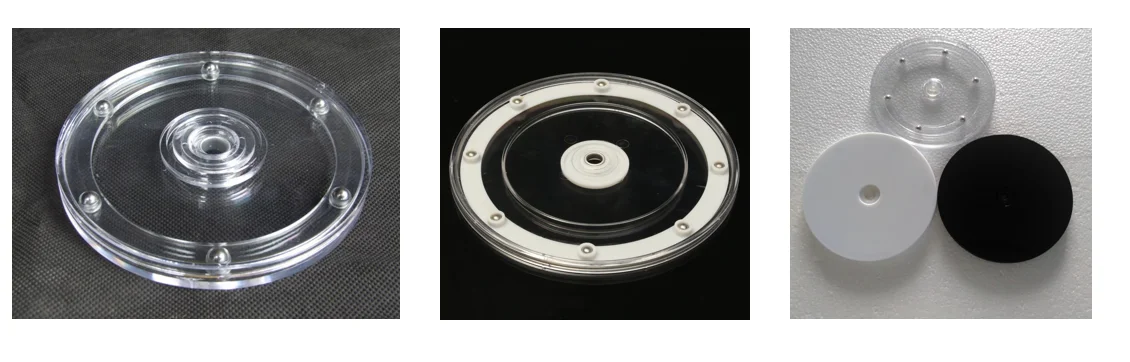 Transparent Plastic Plexiglass Acrylic Round Swivel Rotating Turntable ...