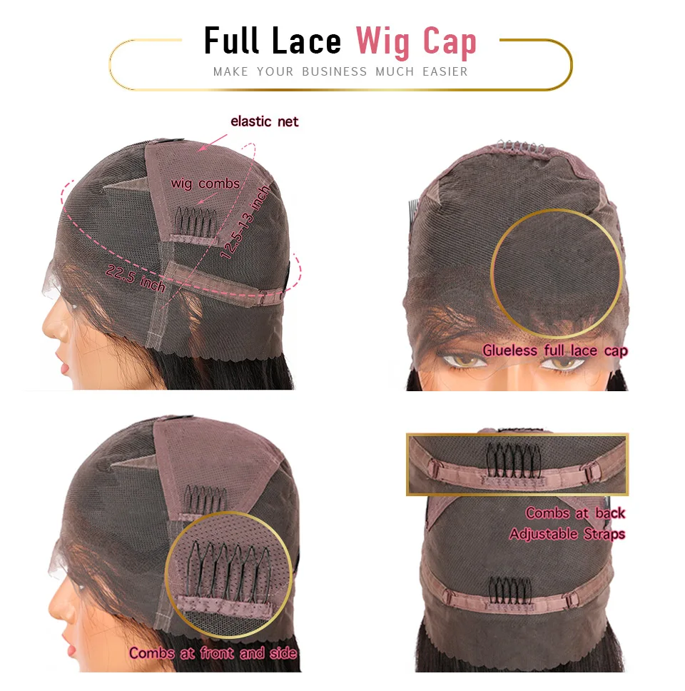 Red 30 Inches Straight Wig Human Hair Lace Front Wig 13x6 Transparent ...