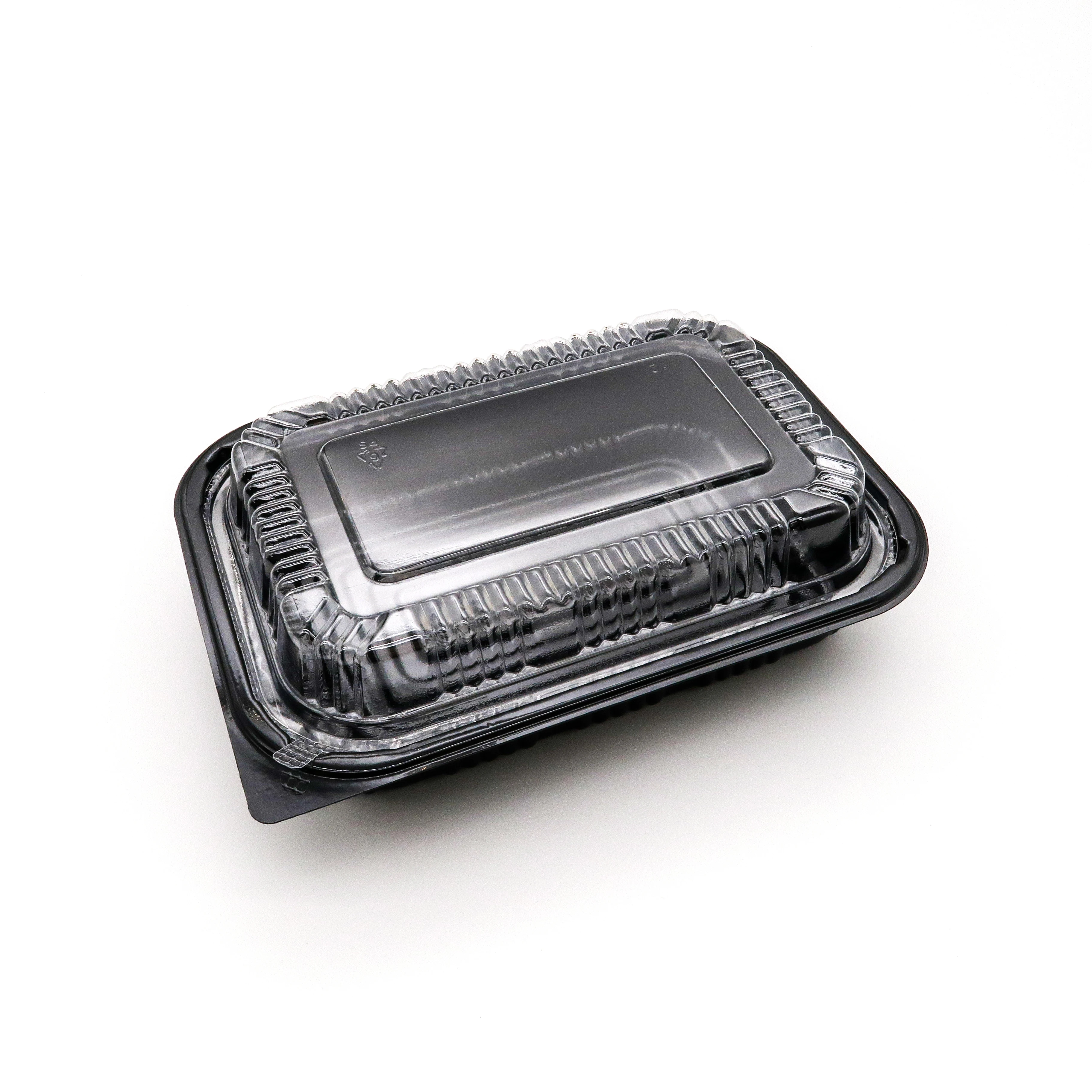 Disposable Plates Black Food Packaging Container Reusable Lunch Box For ...