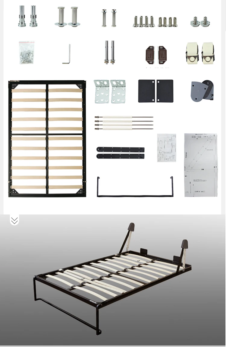 Knock-down Structure Folding Murphy Wall Bed Mechanism VT-14.024