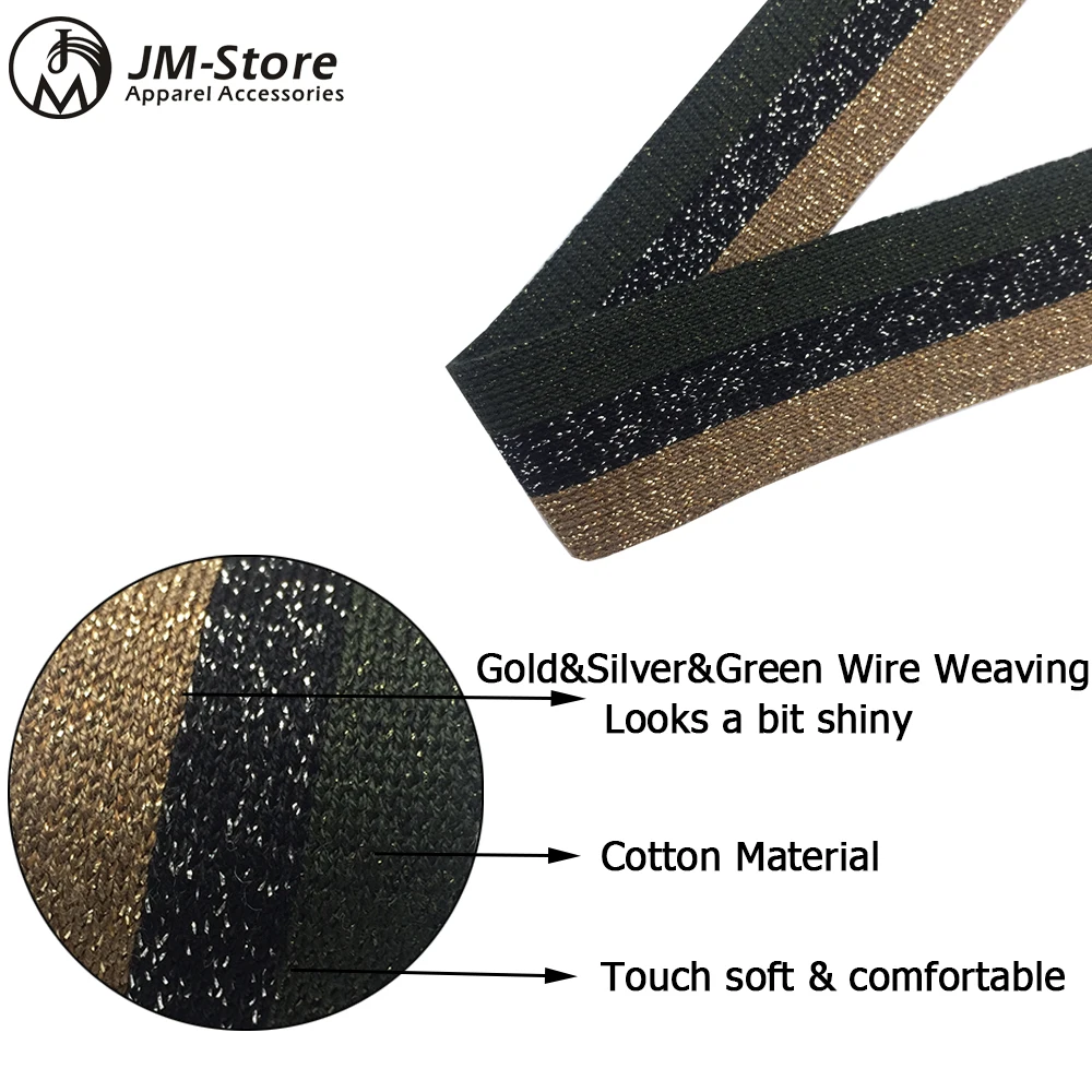 Eco-friendly Colorful Lurex Knitting Webbing - Buy Stripe Embroidery ...
