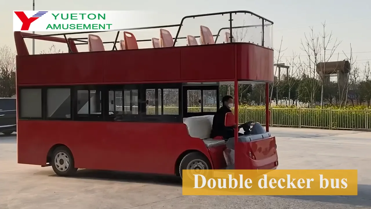 Customized Double Decker Electric Resort Sightseeing Tourist Car Bus ...