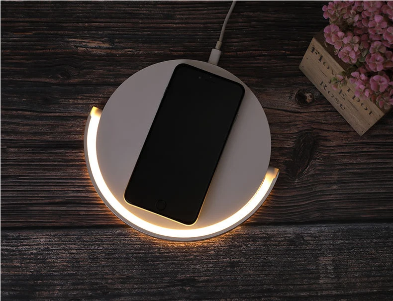 Qi Wireless Charging Pad Led Light 10w Fast Charging Wireless Charger ...