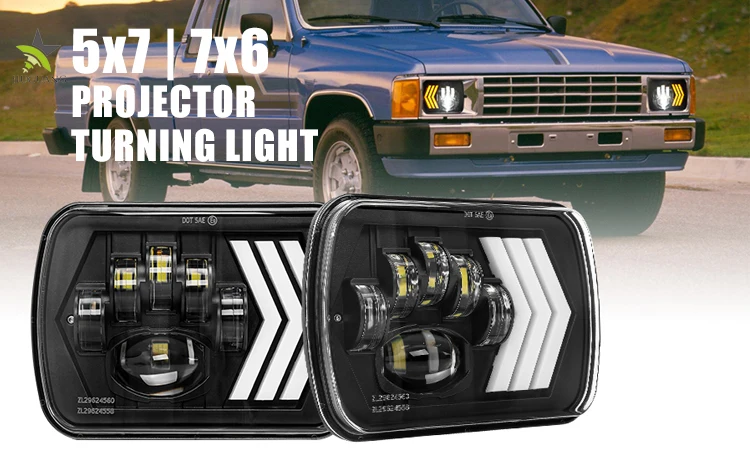 Truck Lighting System Rectangle Square Hi/lo Dual Color Sealed Beam ...