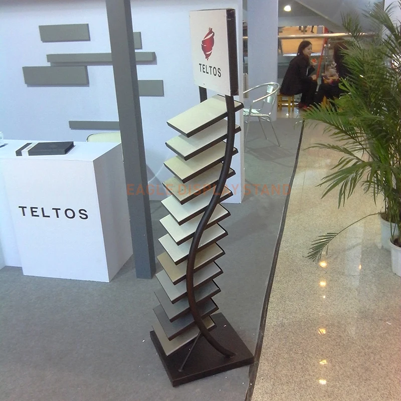 Custom Solid Surface Sample Display Rack Quartz Stone Metal Display ...