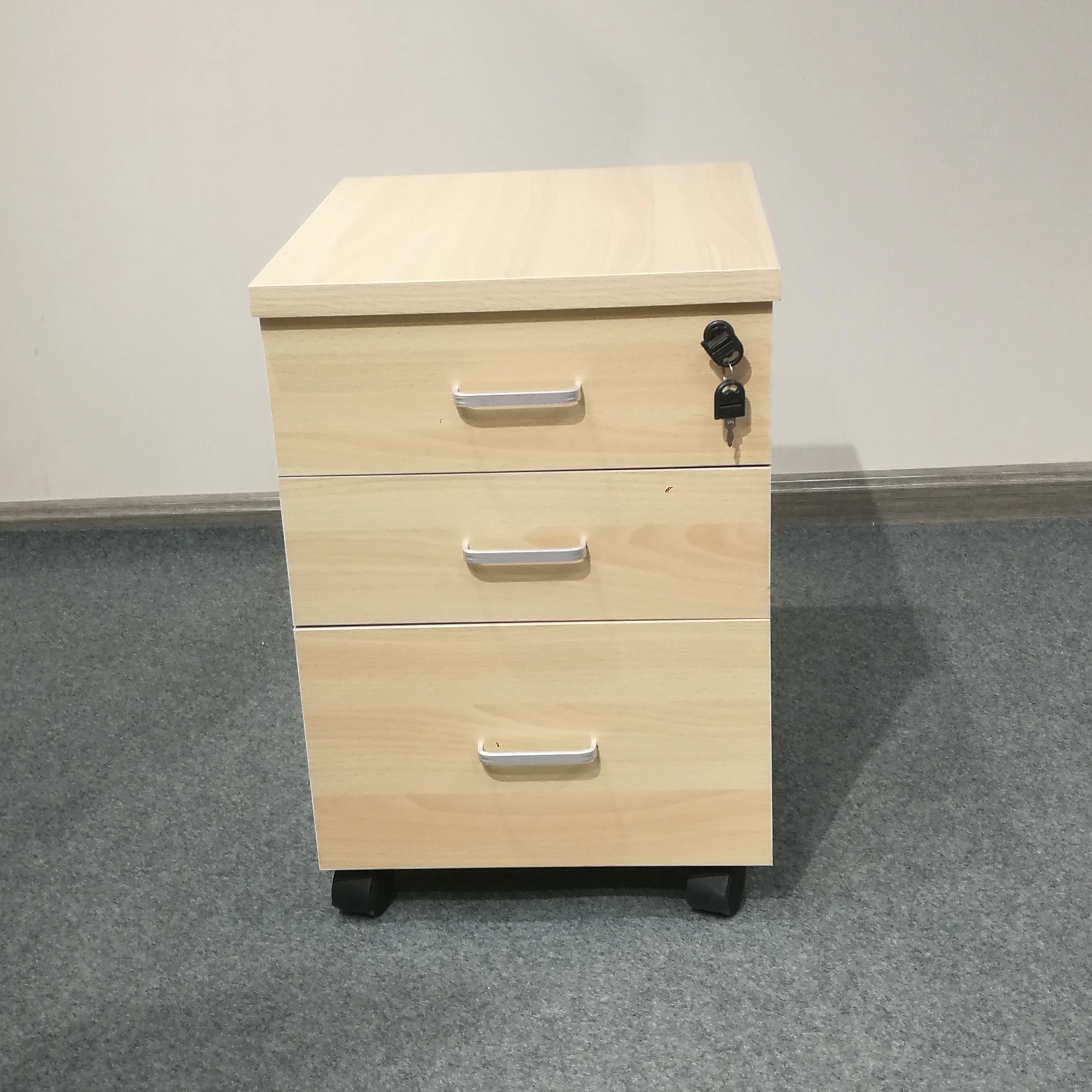 Office Administrative Staff - Wood Filing Cabinets with Wheels