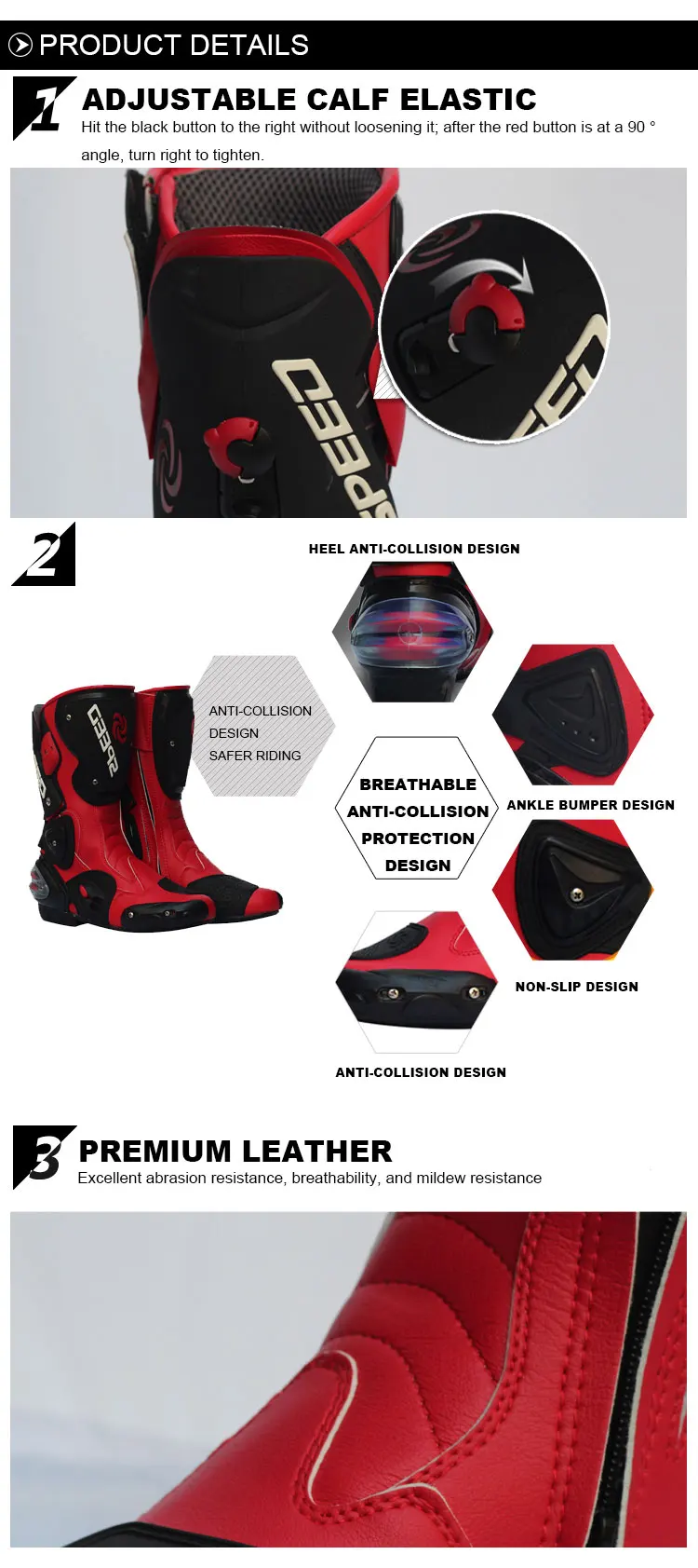 Motor Bike Racing Shoes Waterproof Motorcycle Riding Boots Sport Shoes ...