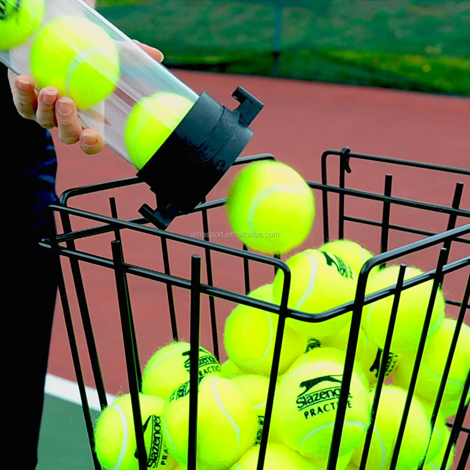 Tennis Pickleball Ball Picker Tube Collector - 15 Ball Capacity, Custom ...