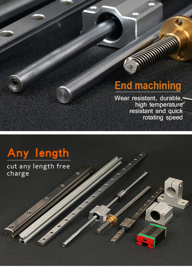 Linear Motion Aluminum Rail SBR20 with SBR20UU Bearings - Customized ...