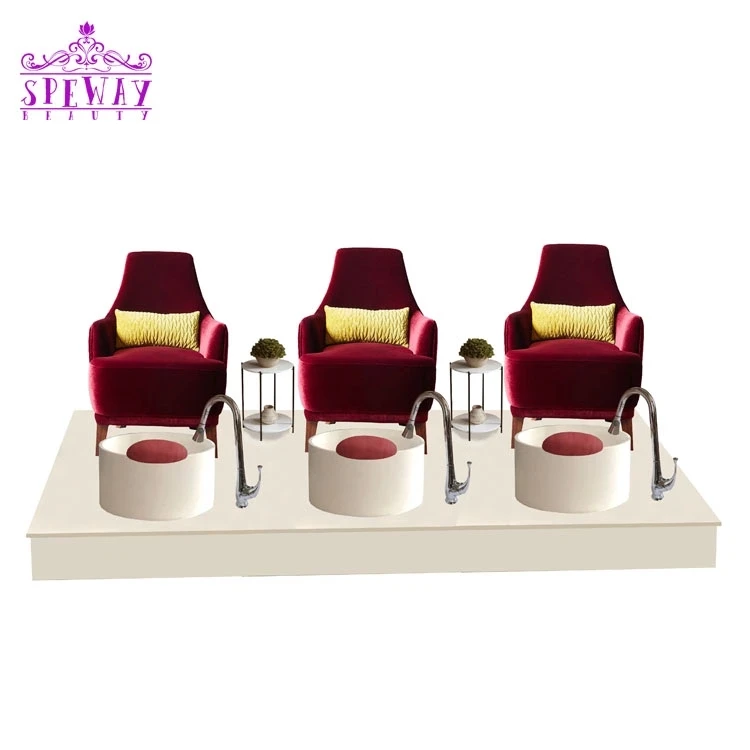 High Quality Modern Red Luxury Jacuzzi Foot Spa Pedicure Chair With ...