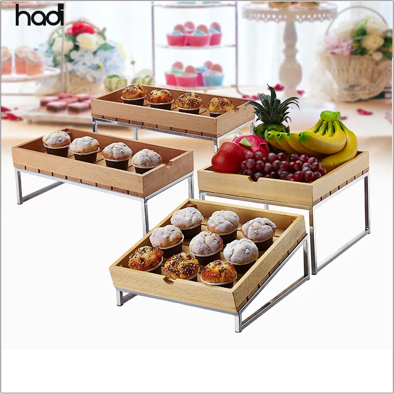Set of Stainless Steel Food Display Stands for Salads & Desserts