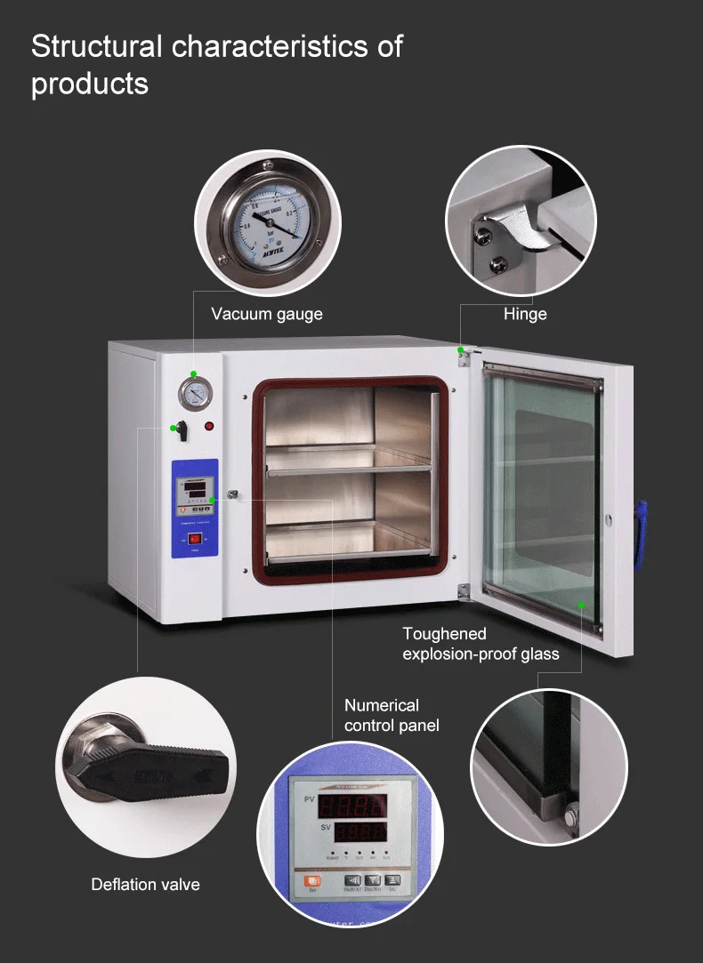 LIYI Small Digital Vacuum Chamber - 1.9 Cu Ft Drying Oven