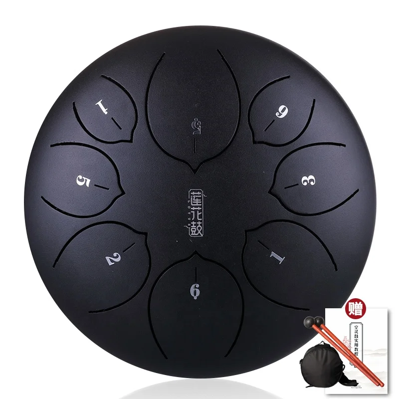 6/8/10/12'' Steel Tongue Drum Handpan 8 Notes Hand Tankdrum With Bag ...