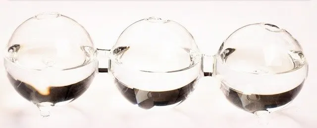 Hand Made Small Transparent Conjoined Ball-Shaped Glass Hydroponics ...