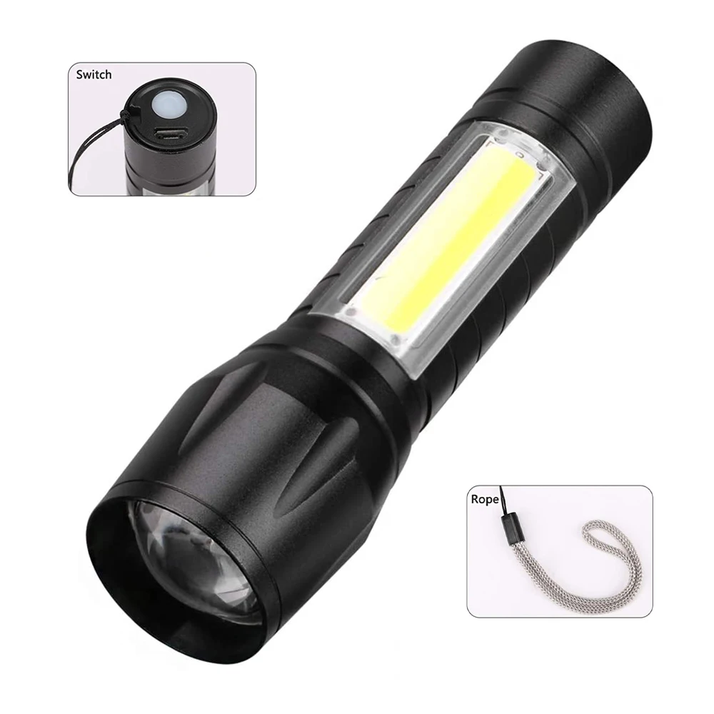 Ultra Bright Usb Rechargeable Waterproof Mini Led Torch Flashlight For ...