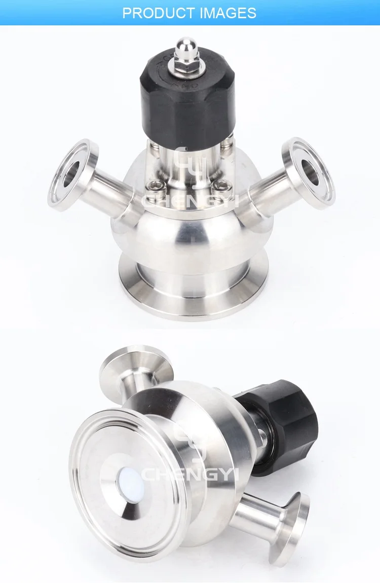 Sanitary Stainless Steel Aseptic Sampling Valve with Double Port