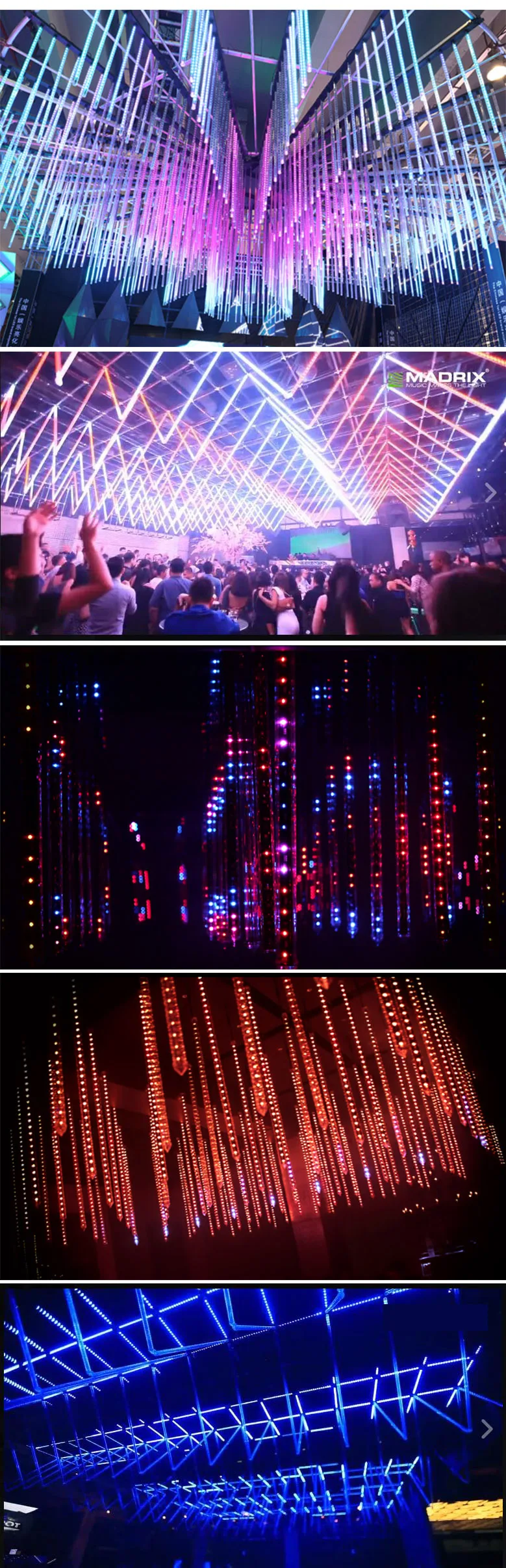 Control by DMX Controller LED Pixel Strips 360 Degree 30mm Stage ...