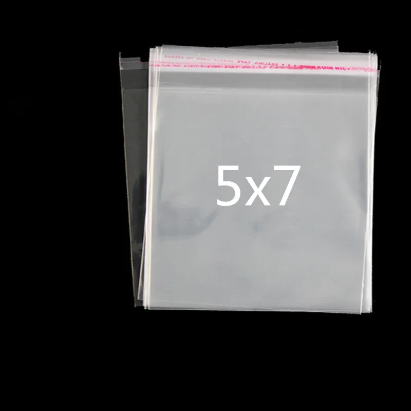 100pcs/pack Transparent Custom Polybag Packaging for Clothing