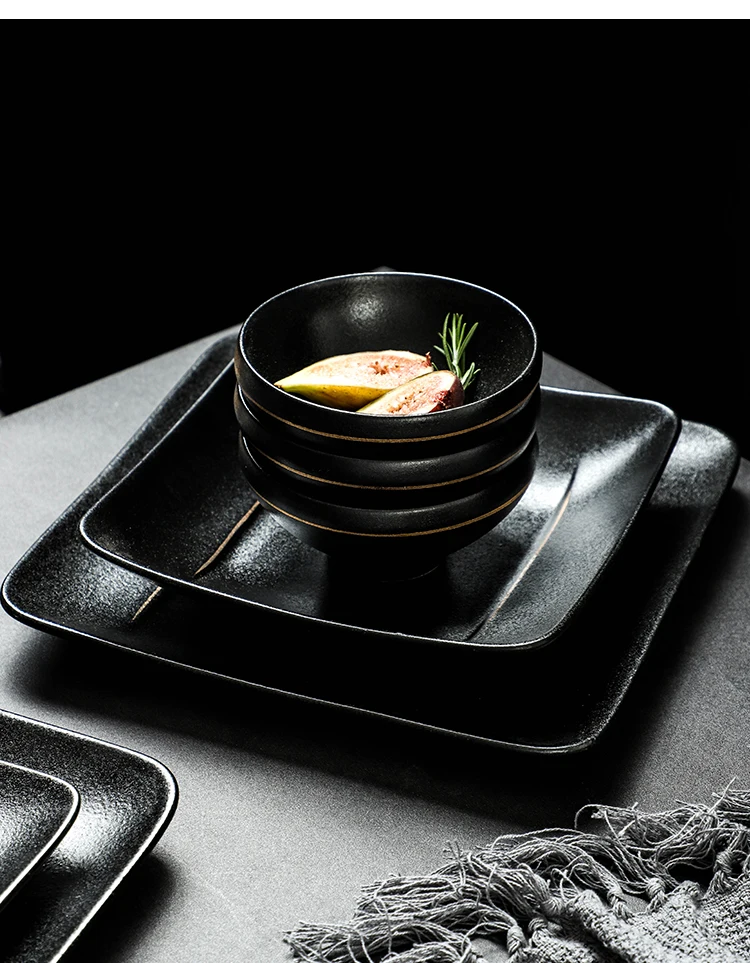 CERAMIC MATTE BLACK DINNERWARE - Sustainable & Stylish