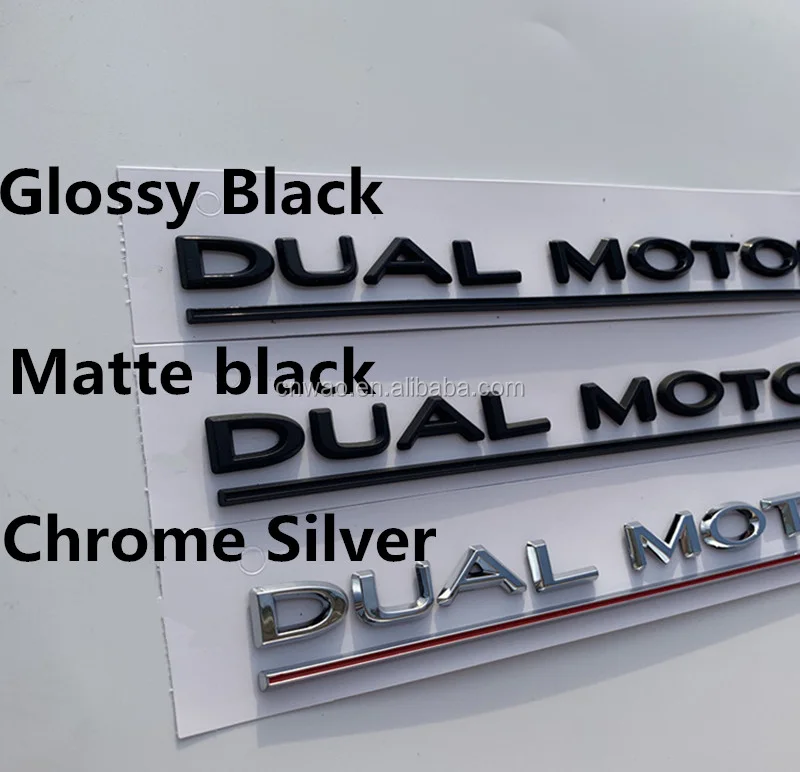 V8 Dual Motor Underlined Letters Emblem Trunk Badge Car Sticker Chrome ...