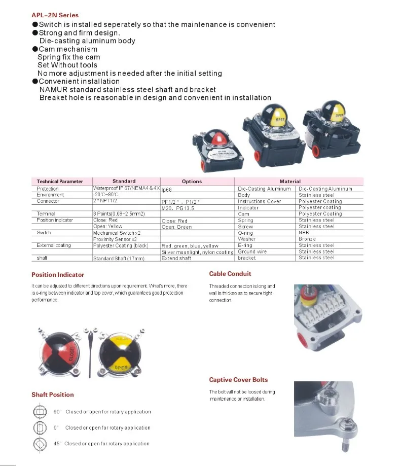 APL210 Series Special for Pneumatic Actuators Mechanical Limit Switch ...