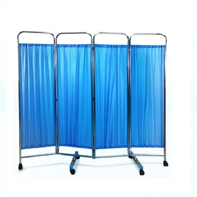 Hospital Mobile Cheap S.s 3 Panels Foldable Patient Ward Screen With ...