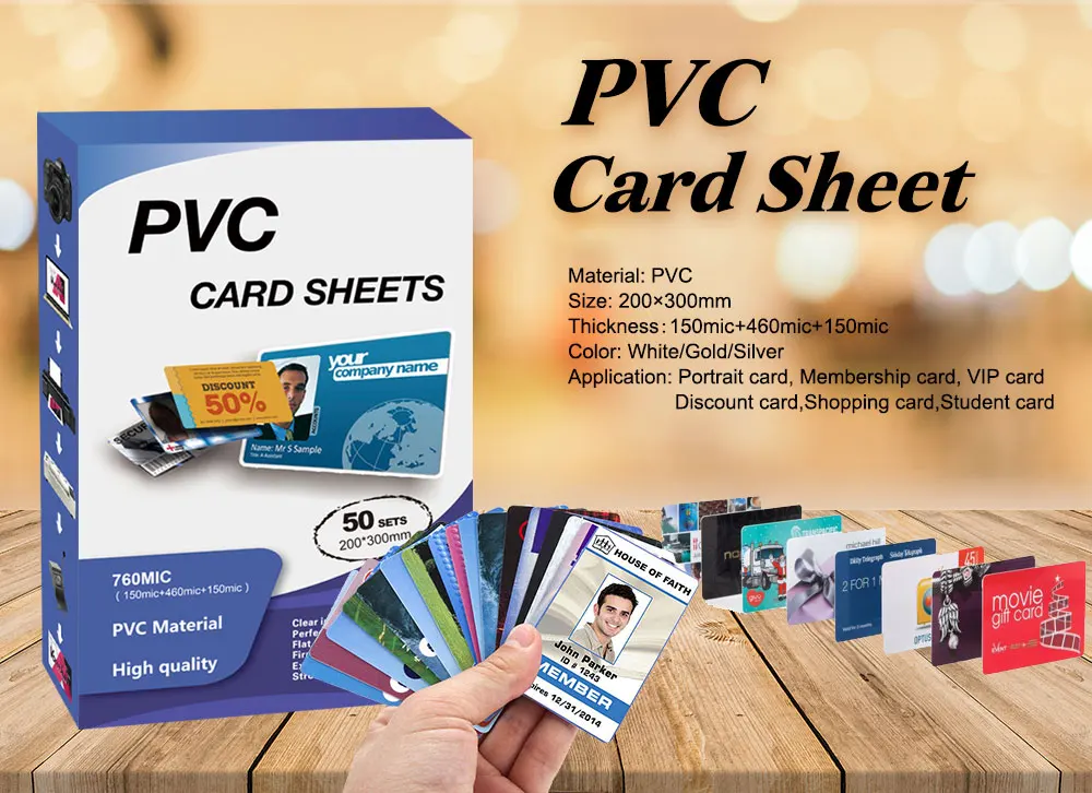 Inkjet Printable PVC Sheet for ID Card - Perfect for A4