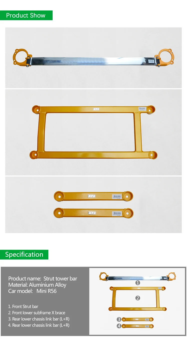 Mini Cooper R56 Front Strut Tower Brace - Buy Strut Tower Brace,Front ...