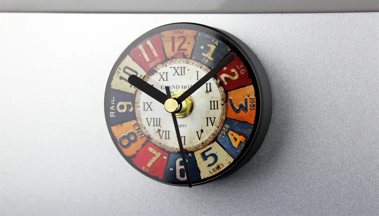 Retro European Wood Digital Refrigerator Clock Fridge Magnet Magnetic ...